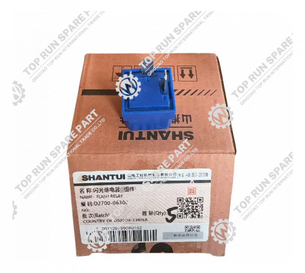 Flasher Relay D2700-06300 used for SHANTUI SRD13-C6 Road Roller spare parts
